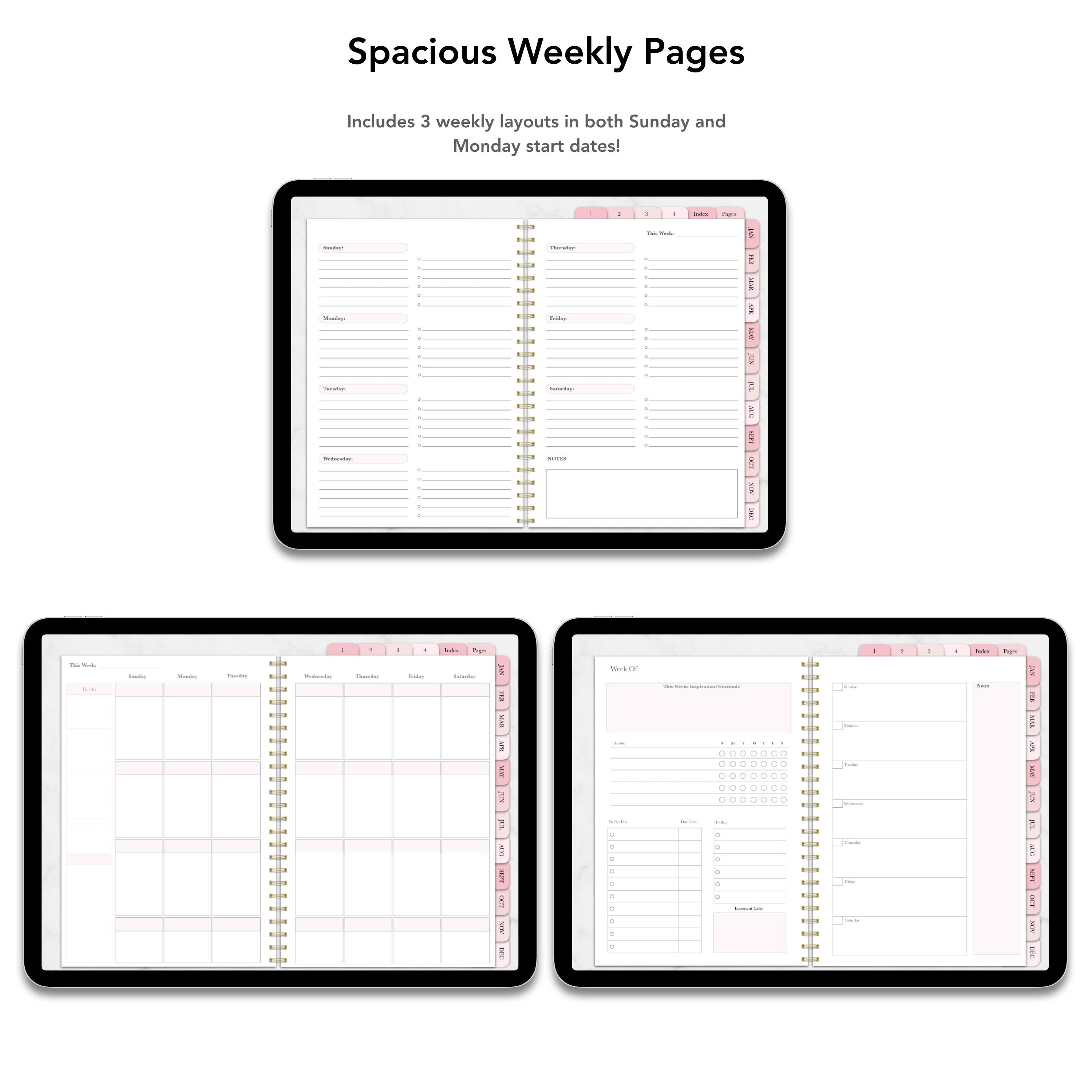 Undated Classic Planner - Pink – The Planners Collective