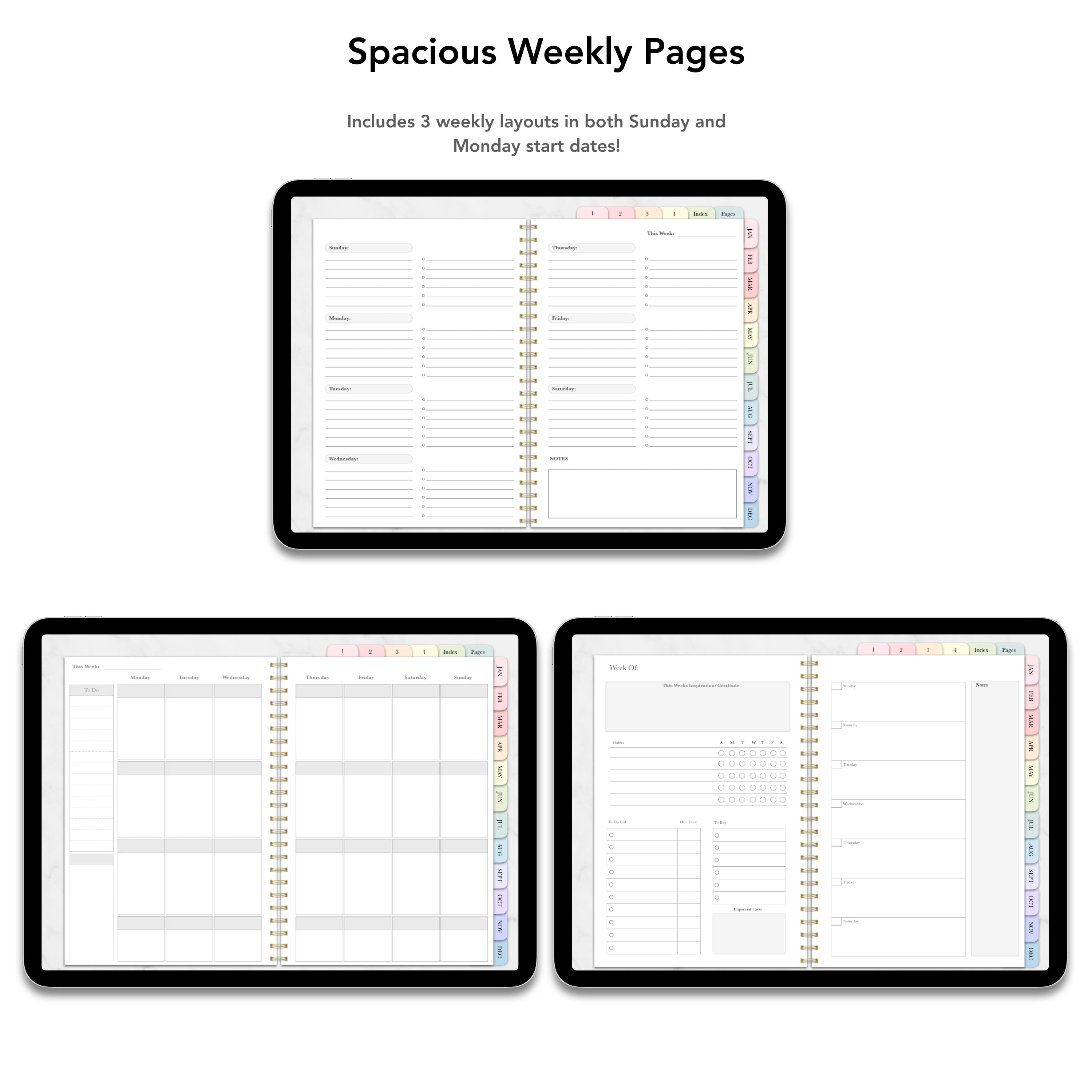 Undated Classic Planner - Rainbow – The Planners Collective